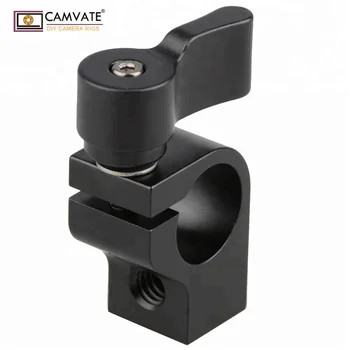 Camvate 1/4" Thread Mount Rail Block Rod Clamp Rig 15mm Rod Dslr Rig ...