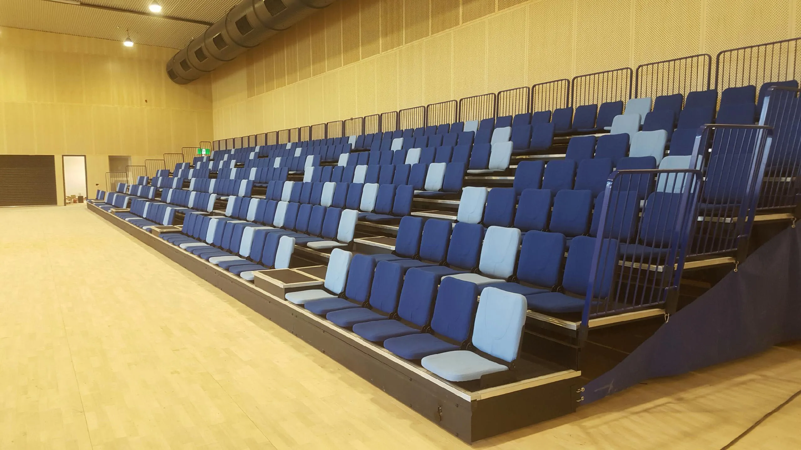 Gymnasium Seat Telescopic Seating System With Polymer Seats Sports ...