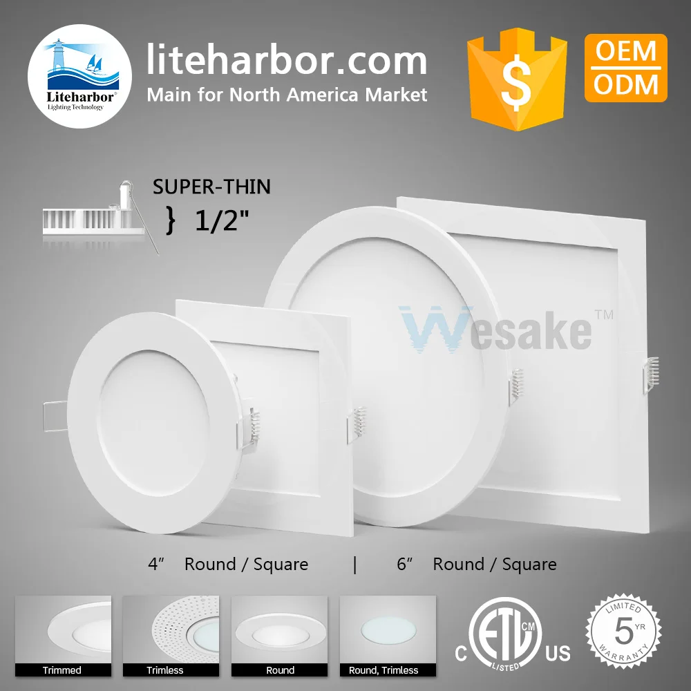 Etl Listed Fast & Easy Installation Recessed Mounting 4" 6" Ultra Thin ...