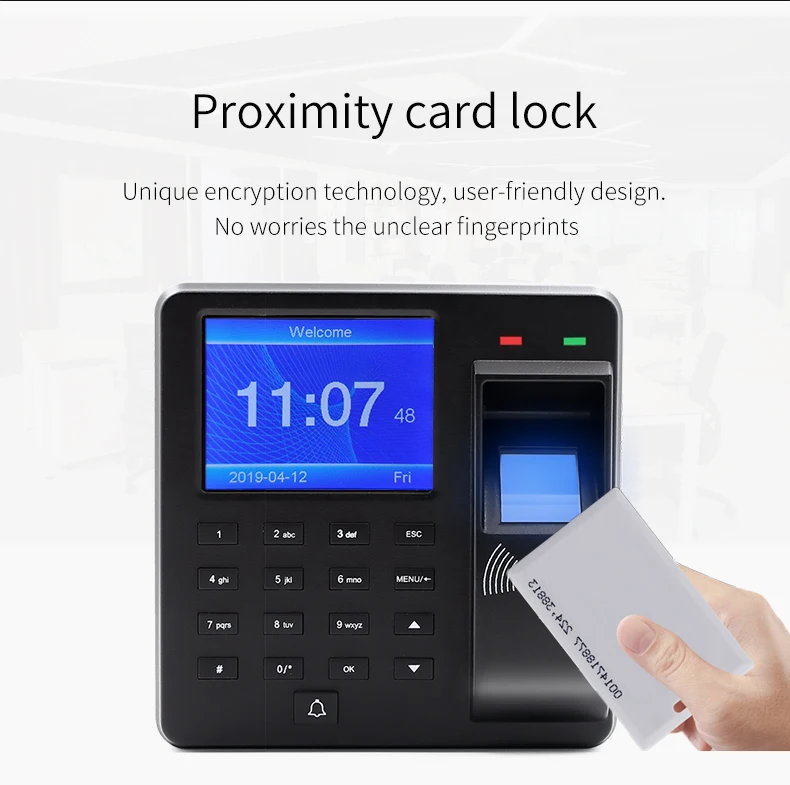 Biometric ID Card & Time Clock Terminal System - M10