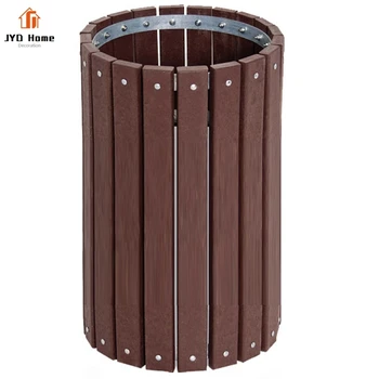 Jyd Outdoor Powder Coated Round Wooden Trash Bins For Sale - Buy ...