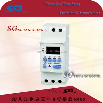 Tp8a16 24 Hours Timer Relay 24v 220v Ac/dc Din Rail Mounting Timer ...