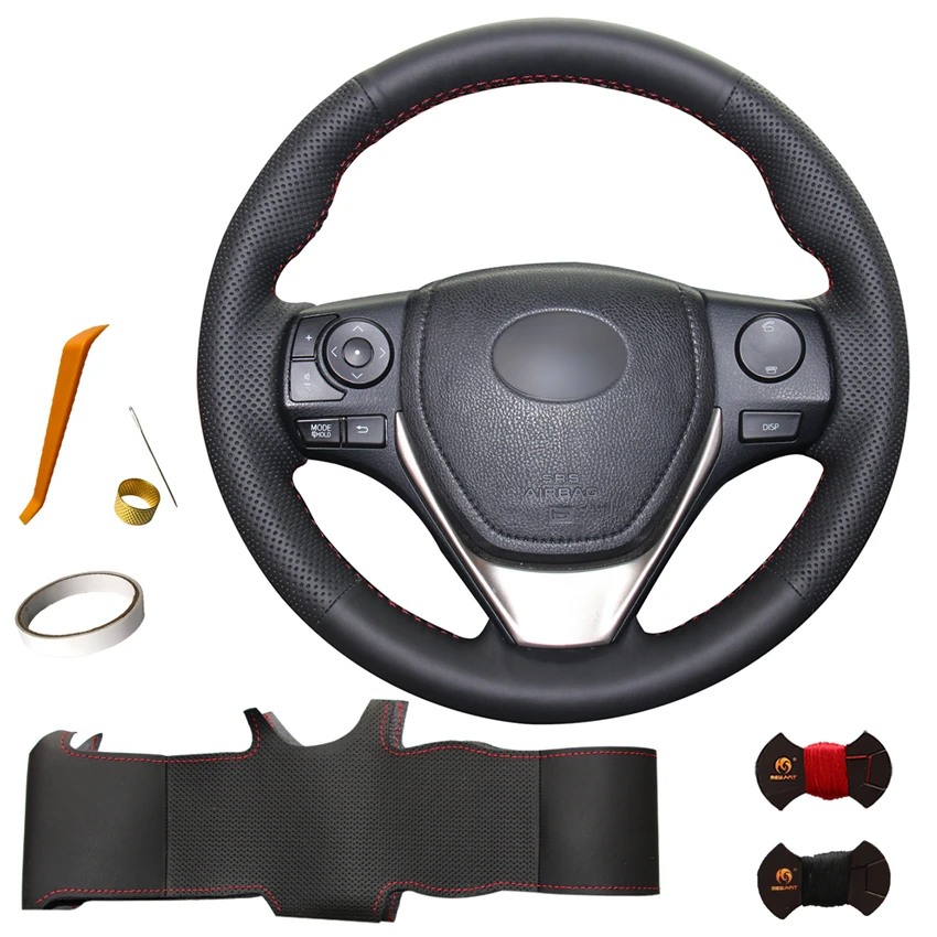 Hand Stitched Custom Artificial Leather Steering Wheel Cover for Toyota RAV4 Corolla iM Auris 2014 2015 2016 2017 2018 2019 Alibaba