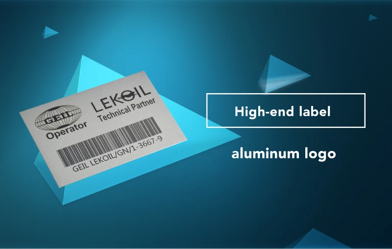 Custom Self Adhesive Logo Sticker Metal Aluminum Asset Tag Barcode Label