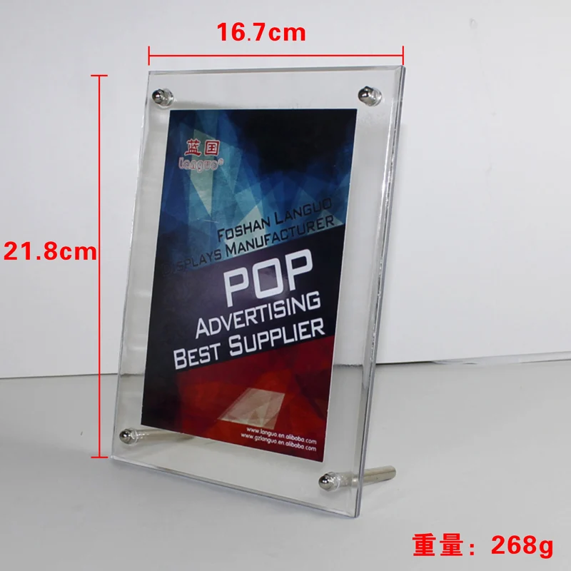 Custom A4 A5 A6 Sizes Acrylic Picture Frame Display Holder
