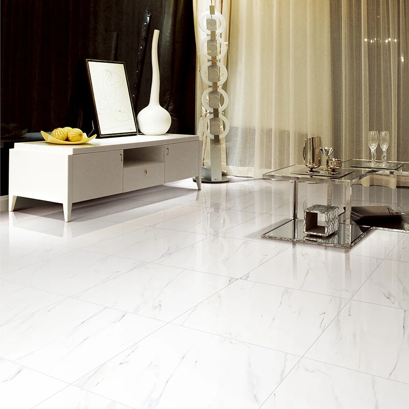 White Floor Porcelain 60X60 Porcelanato Carrara Tiles