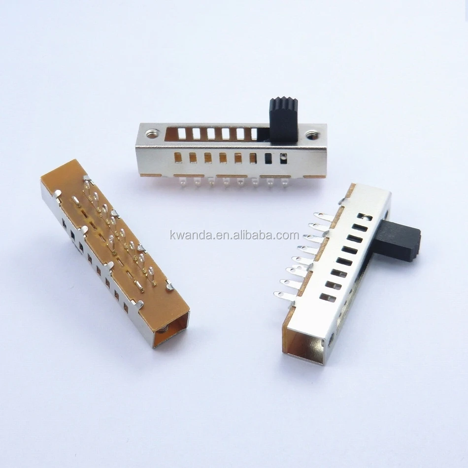 1P8T Vertical Slide Switch - 10,000 Cycles Mechanical Life