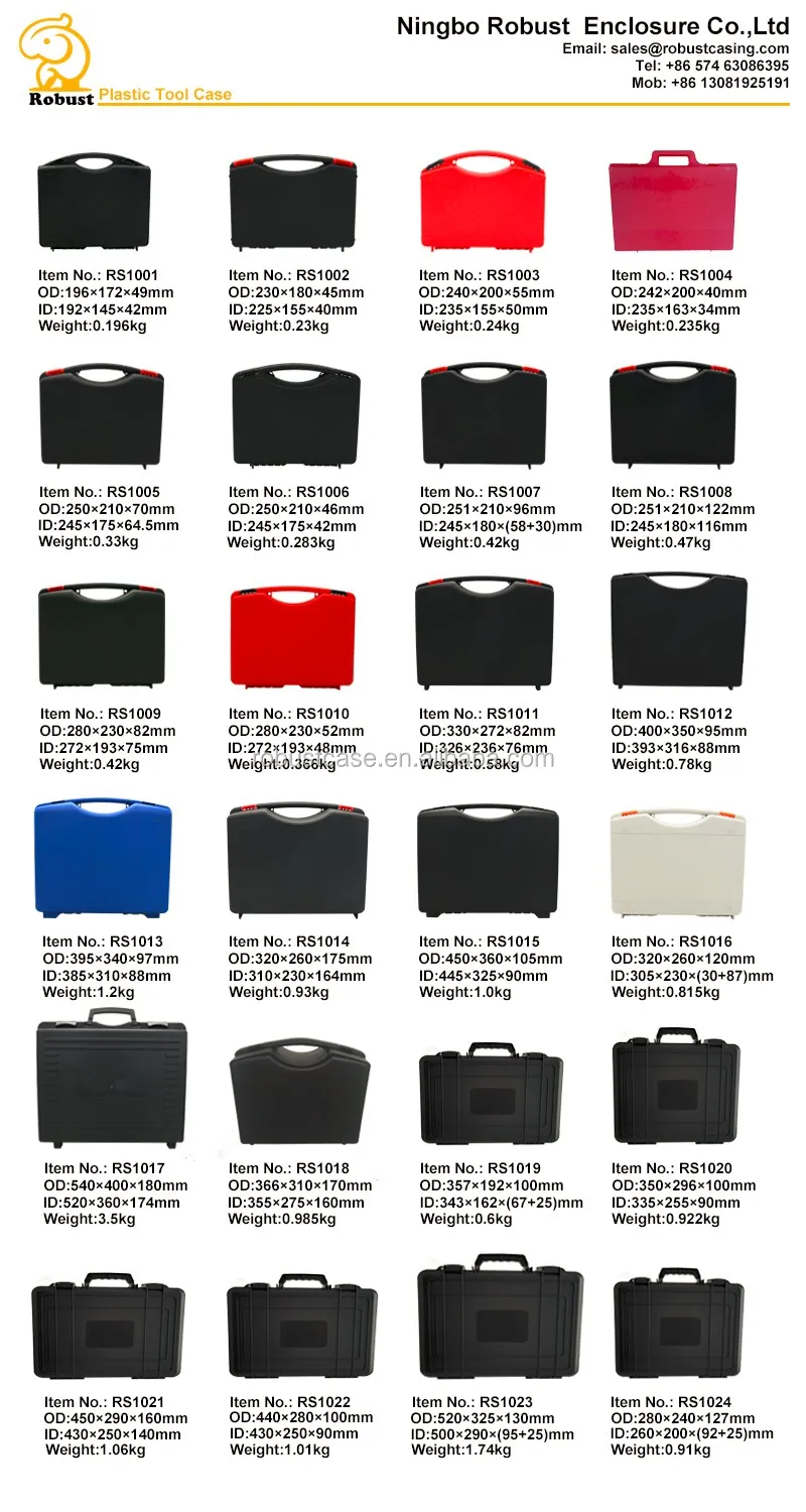 Customized Color Simple Carrying Plastic Tool Case With Pre-cut Foam ...