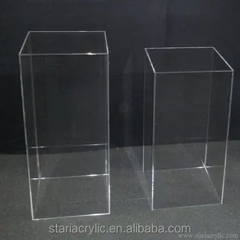 Clear Acrylic Display Plinth Pedestal Display Square Cube Platform ...