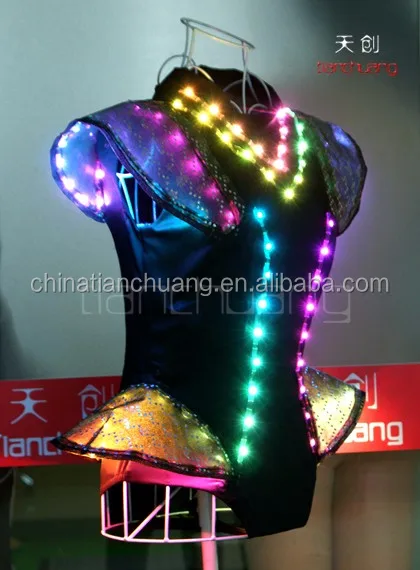 Coloré Lumineux Sexy Led Robe Costume Pour La Danse Fille Comme Une ...