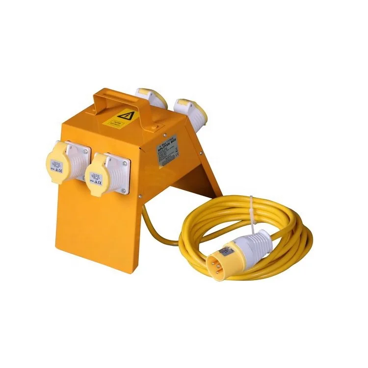 Defender 110v Splitter Box-4 Way 110v Yellow - Buy 2 Way Splitter,Power ...