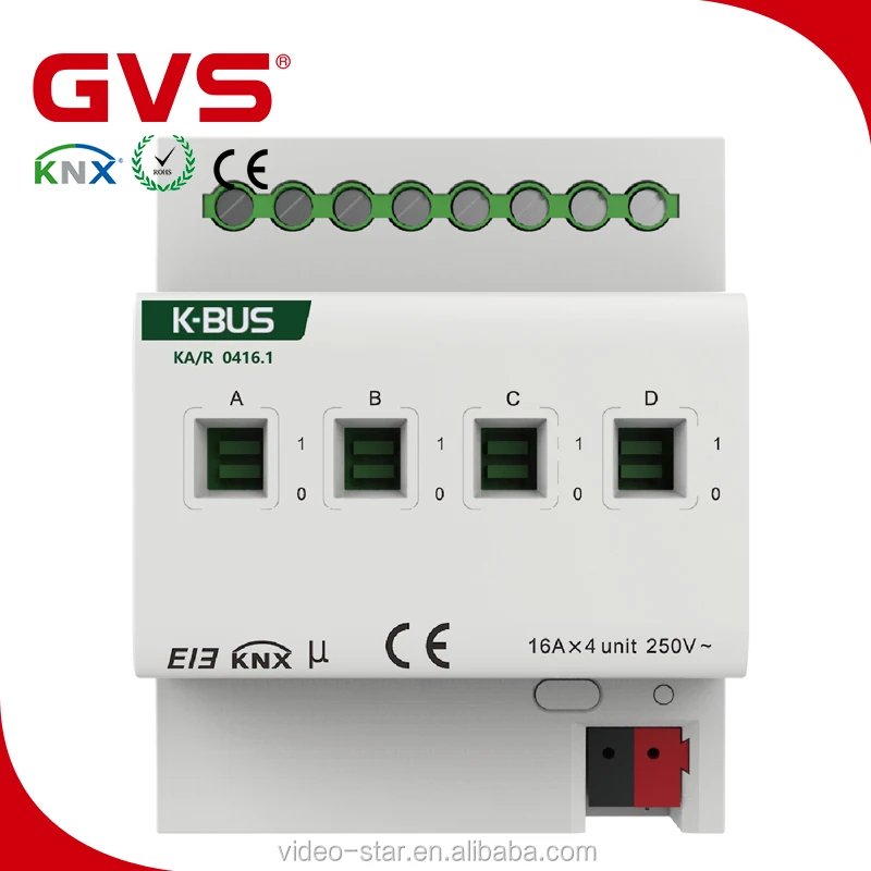 2017 Factory Directly Eib/knx Gvs K-bus Smart Home Building Control System Products Knx 4ch 8ch ...