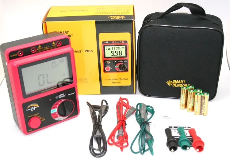 New 100-2500V Insulation Resistance Tester Meter Digital Megohmmeter AC ...