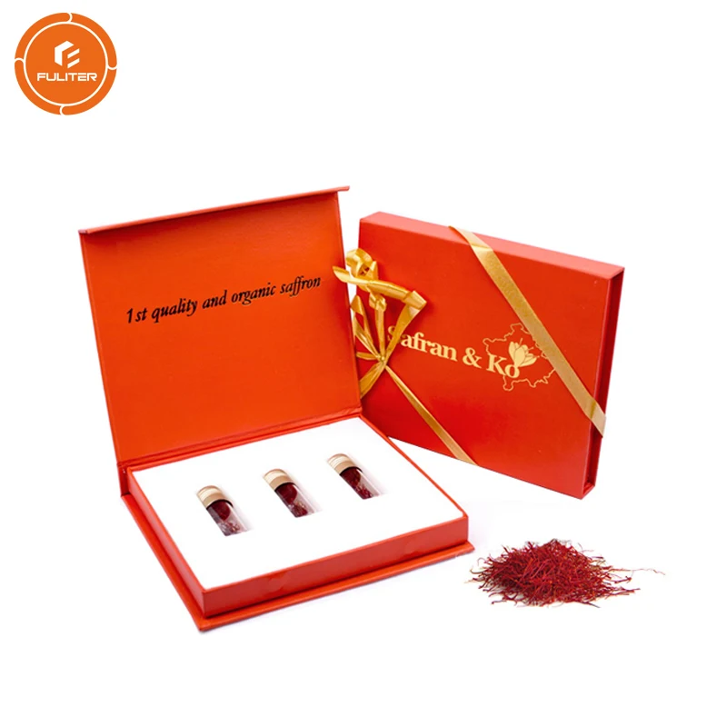Red Luxury Custom Printed Saffron Packaging Shipping Gift Paper Box ...