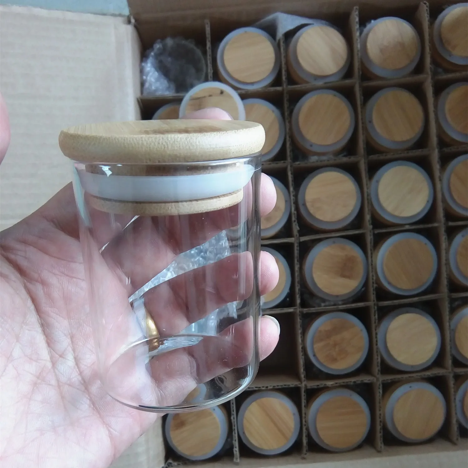 Glass Candle Holders Lanterns Candle Jars Luxury With Lids In China ...