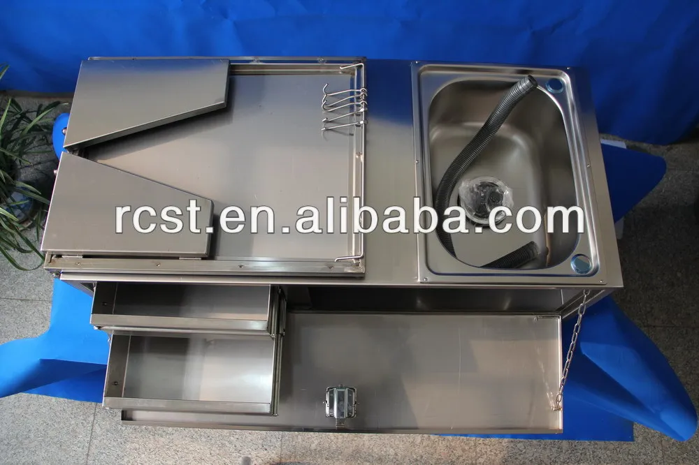 Stainless Steel Tailgate Kitchen For Camping Tent Trailer Rv Caravan ...