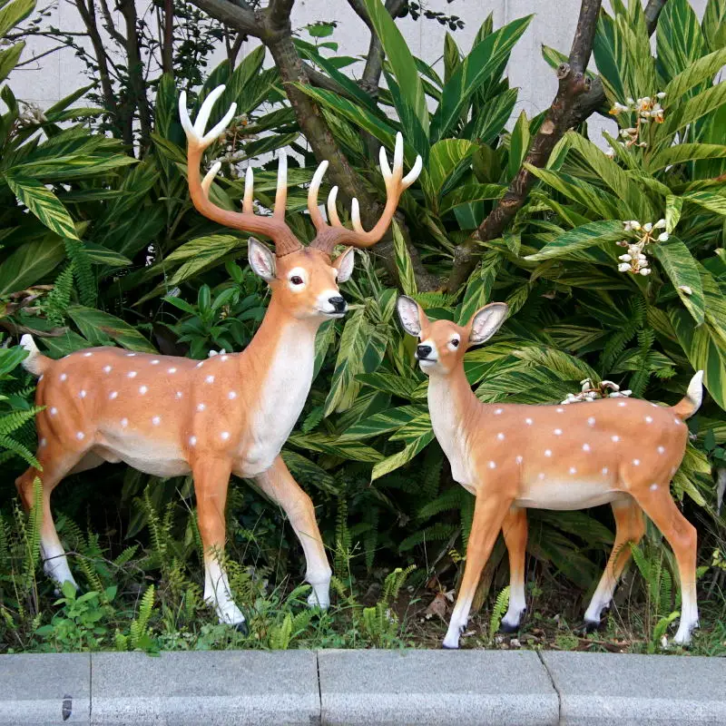 Life Size Outdoor Fiberglass/resin Deer Statues - Durable & Realistic