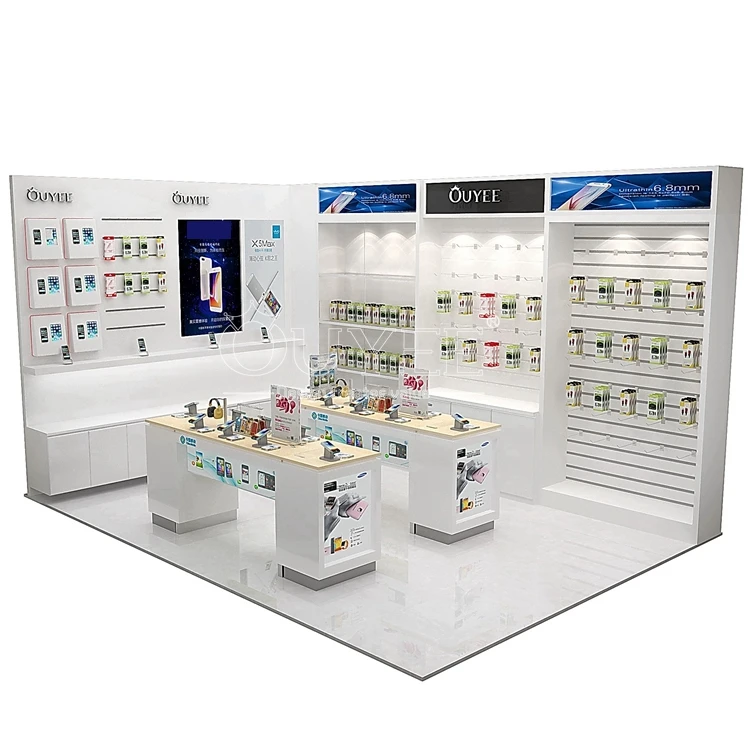 Creative Wood Mobile Cell Phone Retail Store Design