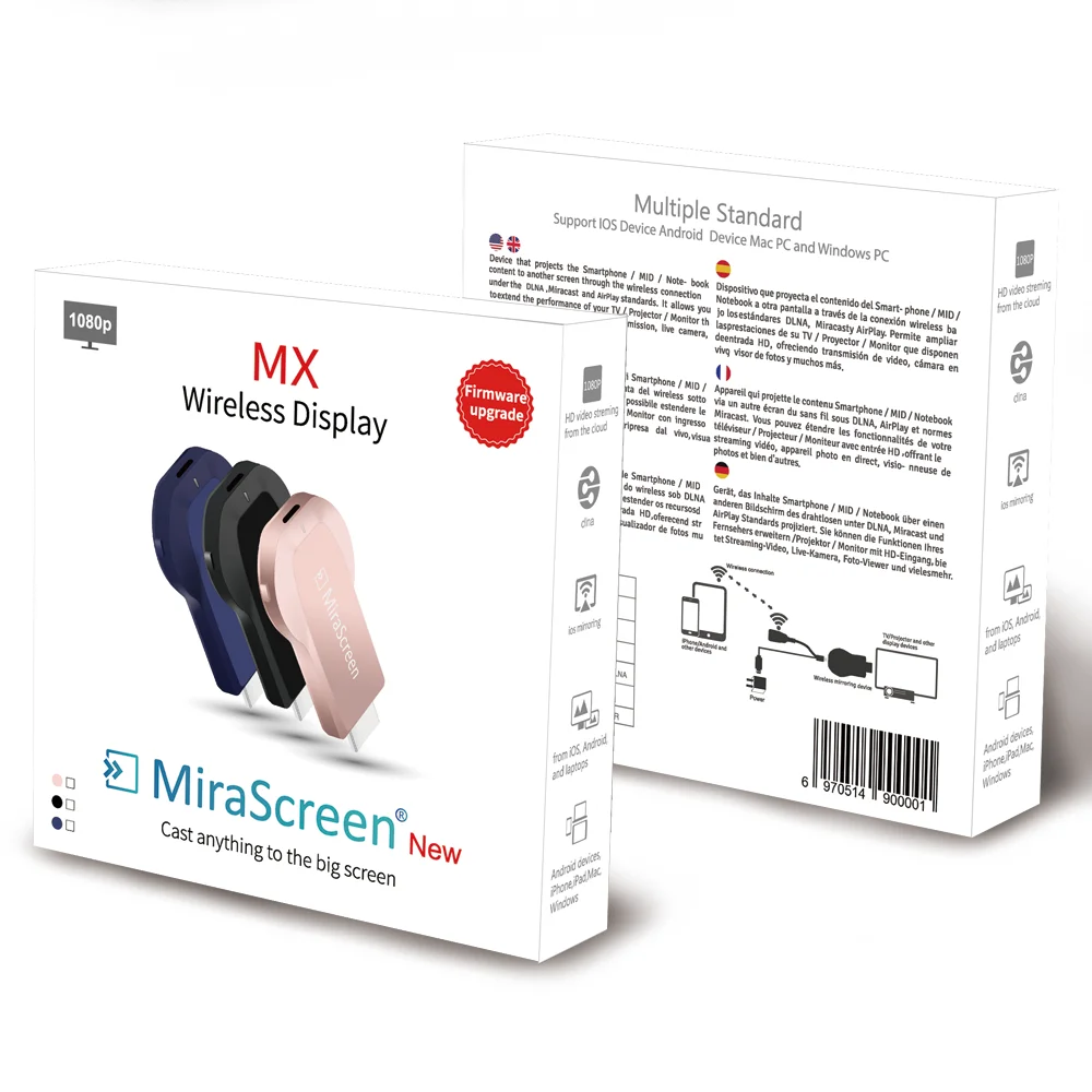 For Ios Android Ezmira Mirascreen M2 Wireless 2.4g Dlna Airplay Wifi ...