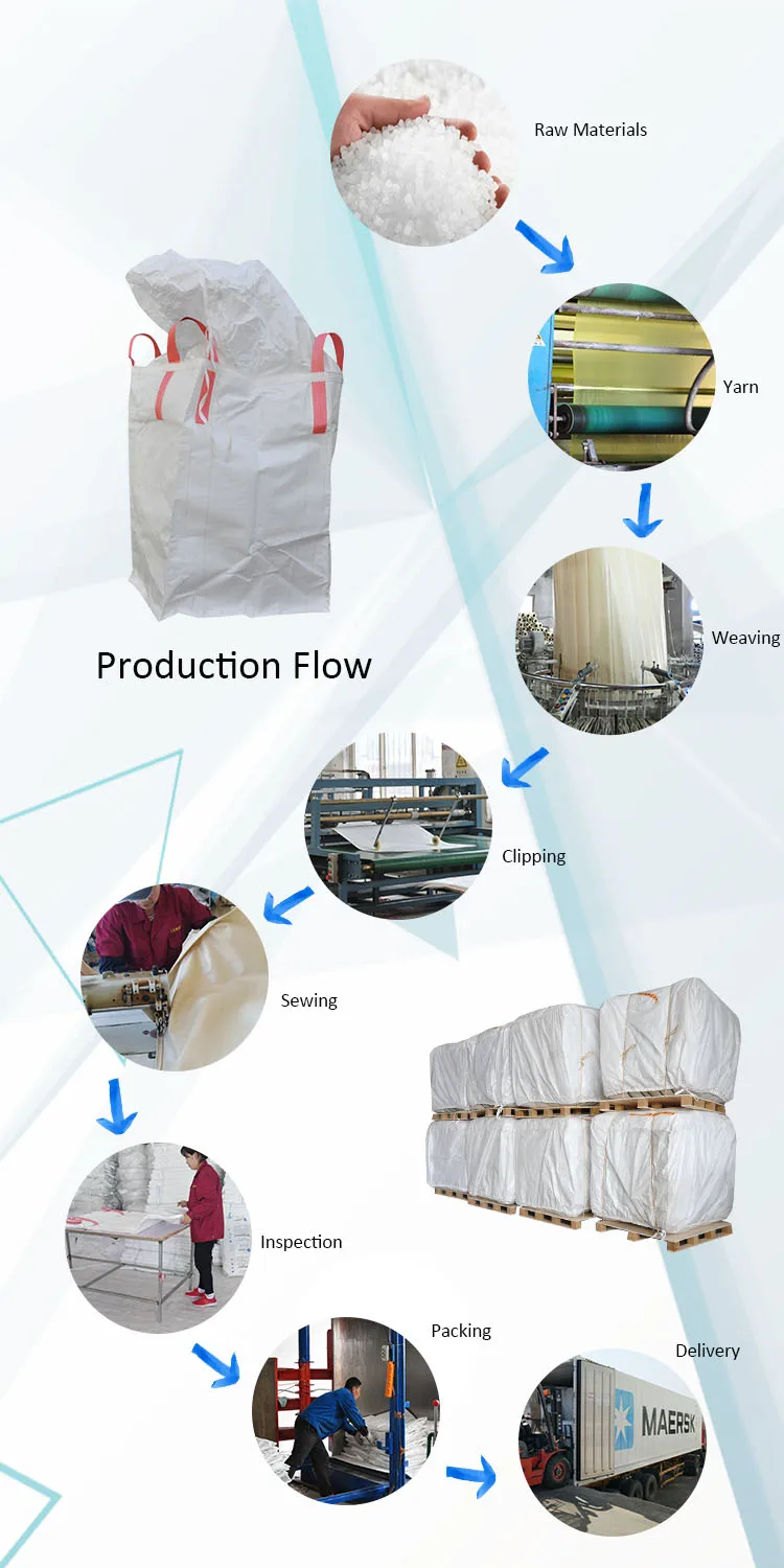 1 Ton Tapioca Starch Bags - Durable Polypropylene Jumbo Bags