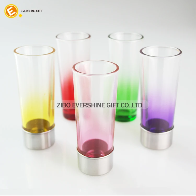 Classic Design Shooter Glass Tube With Thick Bottom Electroplated For ...