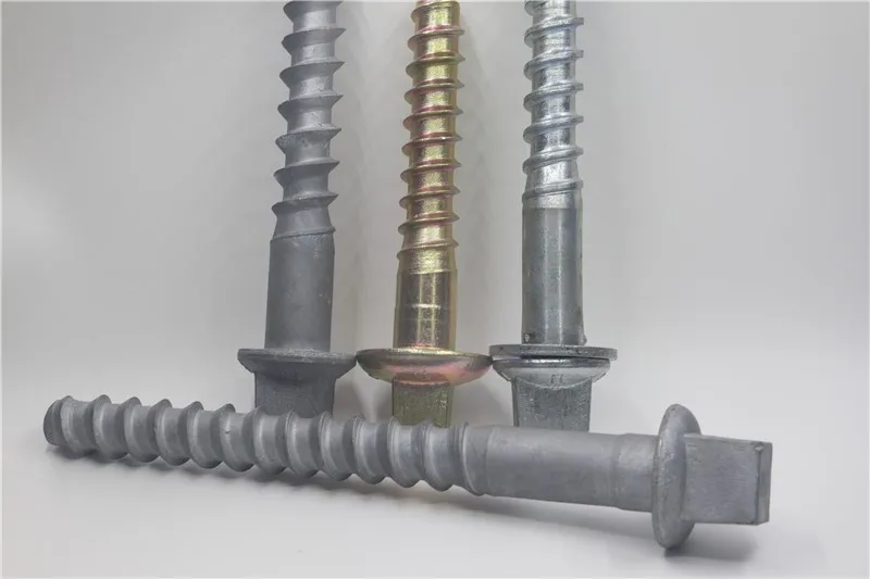 250mm Railroad Rail Plate Fastener Railway Sleeper Wafer Head Self ...