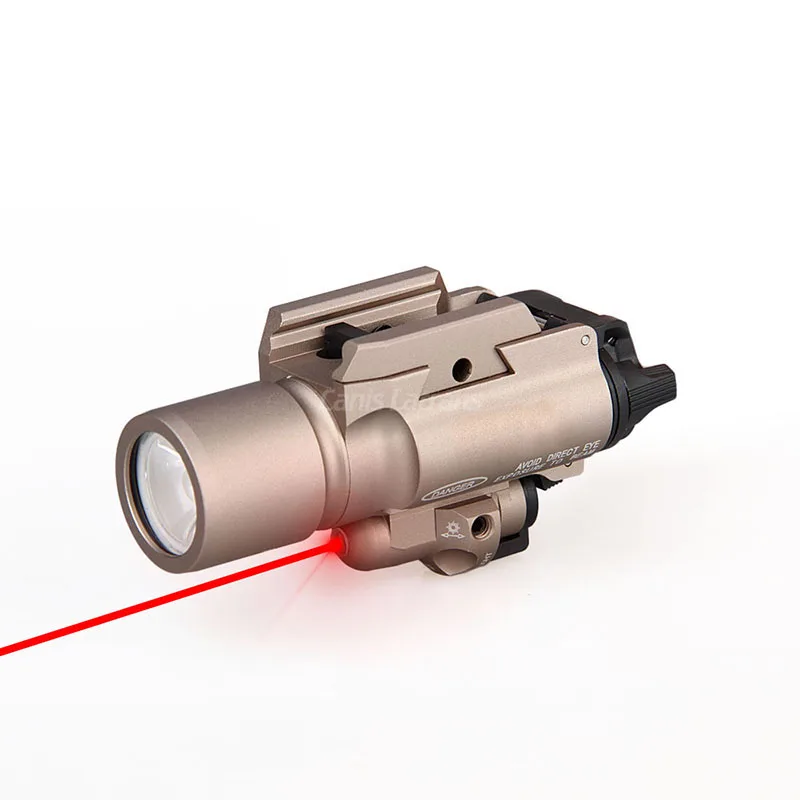 Powerful Aluminum X400 Red Laser Night Light Tactical LED Flashlight ...