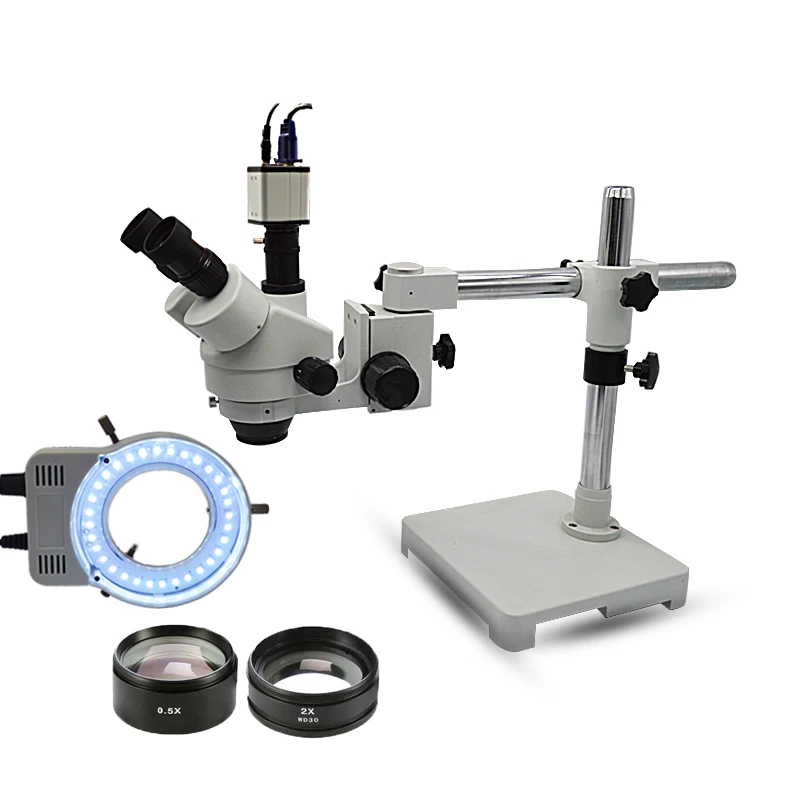 Optical Trinocular Electronic Repair Microscope with VGA Camera and LED ...