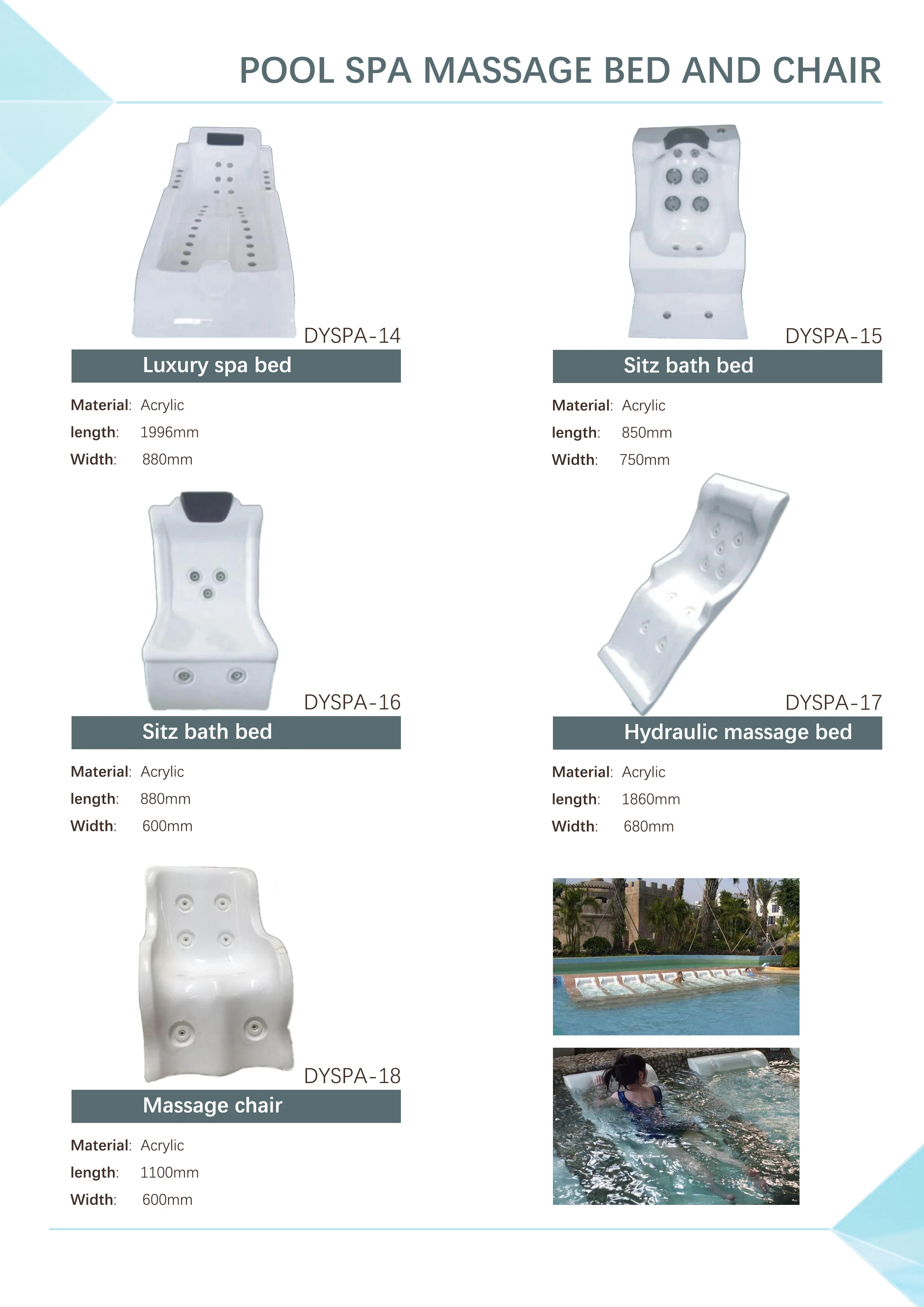 DAREMAY Swimming Pool Massage Chair - Eco-Friendly & Multi-functional