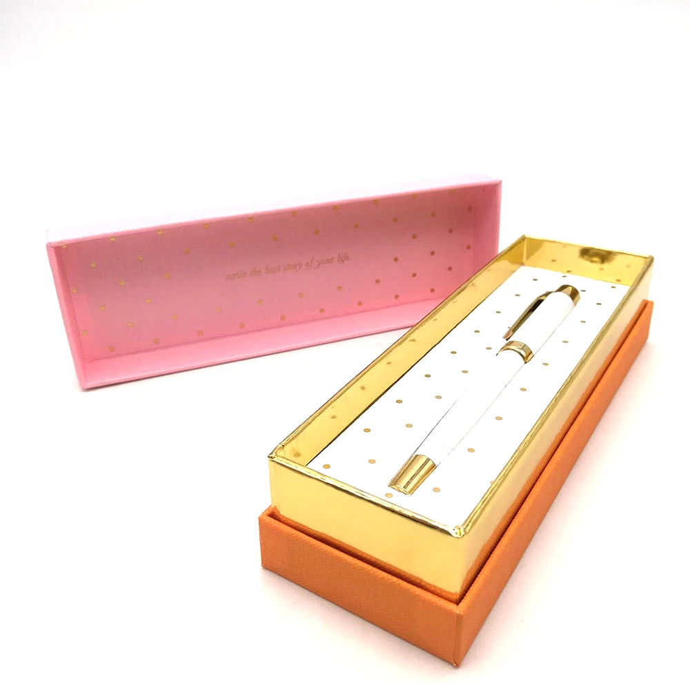 Luxury Custom Empty Paper Cardboard Packaging Box Pen Gift Box With Lid ...
