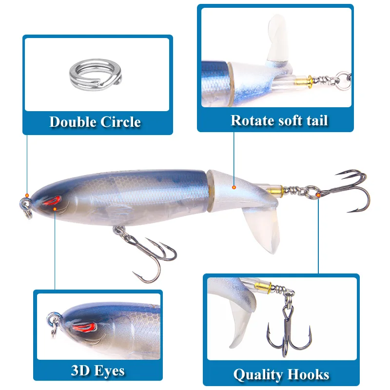 Whopper Plopper 4 Inch - Versatile Fishing Lure for Bass
