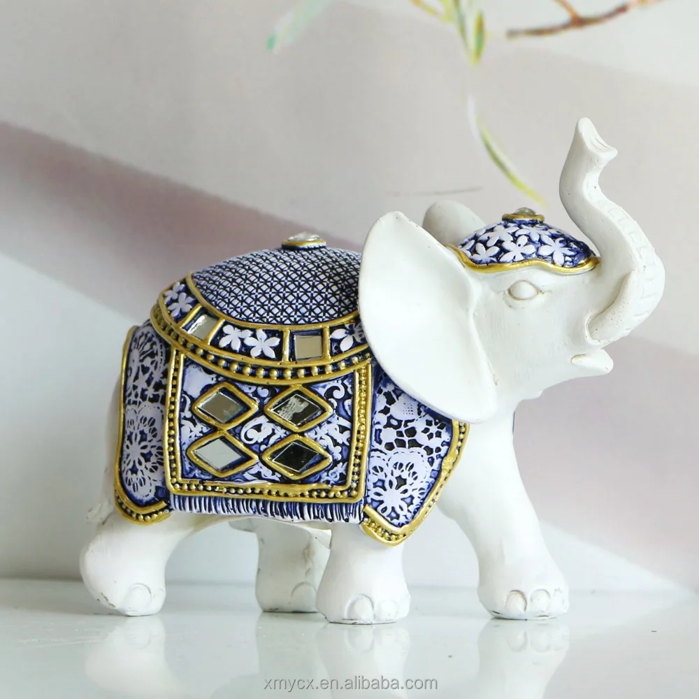Polyresin Elephant Figurine - Small Handmade Resin Elephant Statues for ...