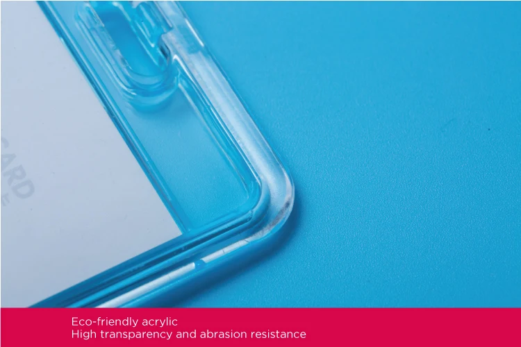 UHOO Arc Design Vertical High Transparent Acrylic Id Card Holder ...