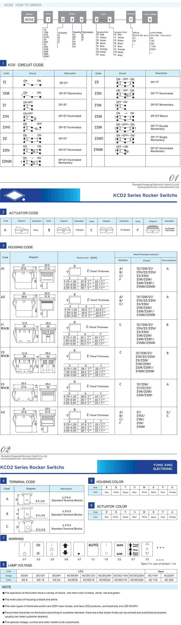 High Quality 6 Pin LED T120/55 Waterproof Rocker Switch