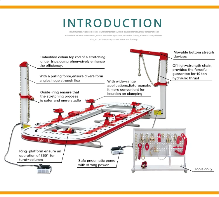 SLD-L3H Auto Body Pulling Post - 95KN Hydraulic Strength
