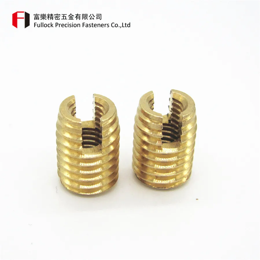 302 Slotted Brass Ensat Thread Insert - Metal Thread Inserts for ...