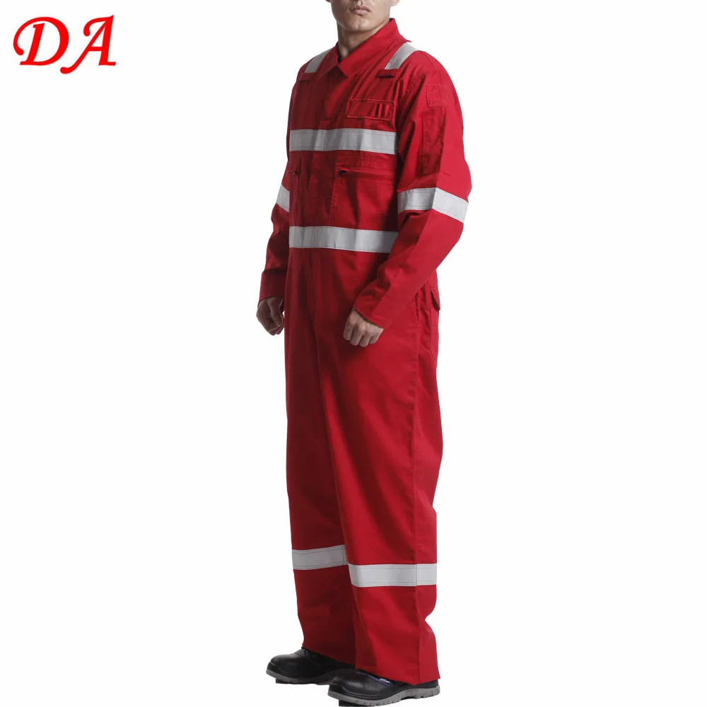 One Piece Men Big Size and Tall Red Safety Rescue Work Coveralls ...