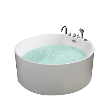 1500mm Small Round Acrylic Bathtub,Multi-function Two Person Free ...