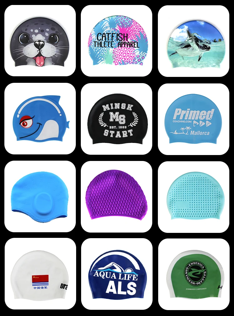 Competition Swimming Hats Silicone Caps For Swimming Pool High ...