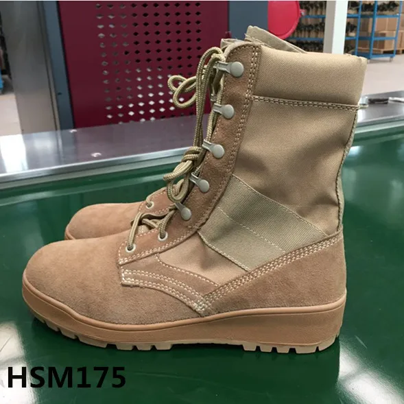 Zh,Sand Color Cushioning Combat Boots With Air Vents Strong Grip Pu ...