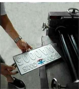 Digital Easy Operation Embossing Car Number Plate License Plate Coating ...