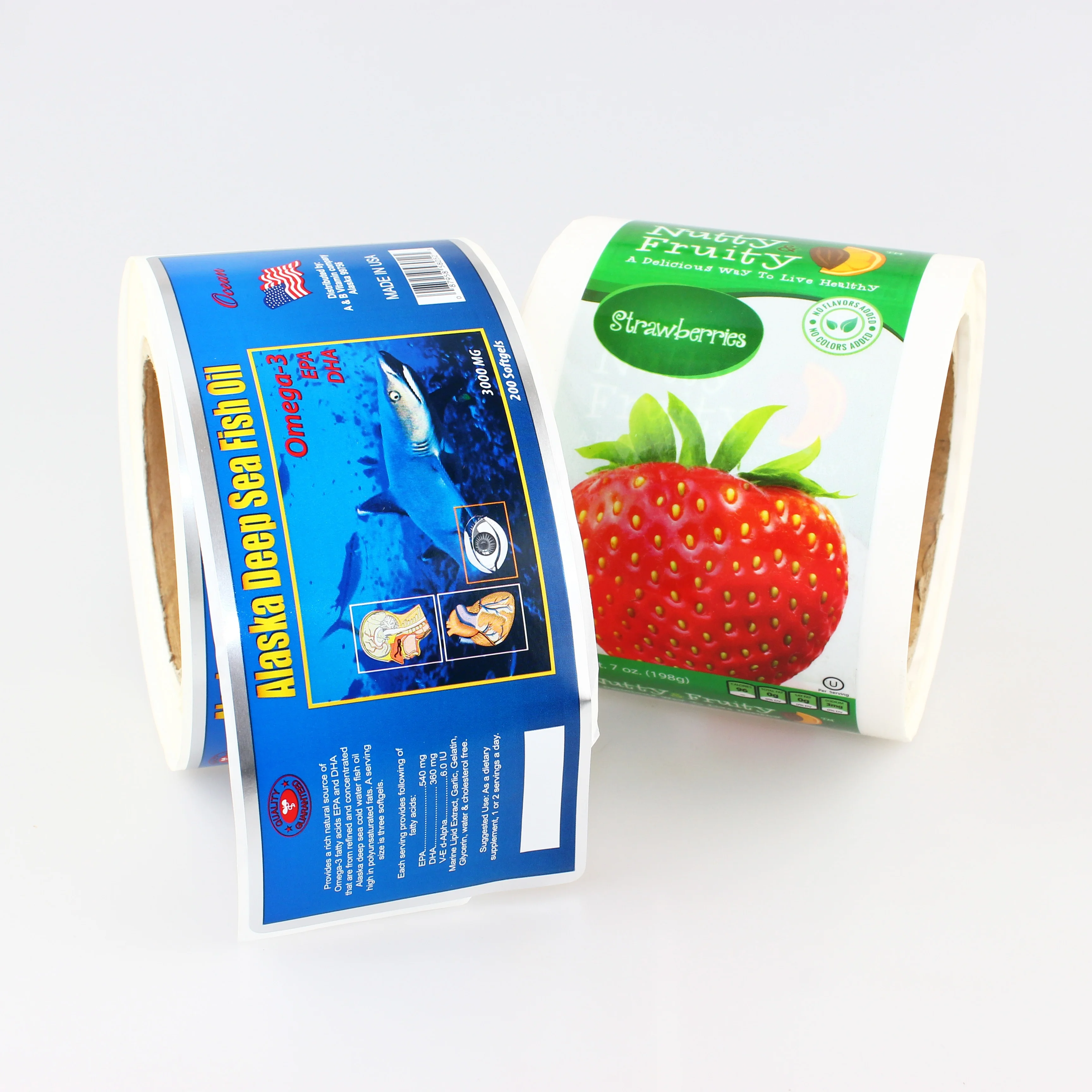 Customized Sticker Roll Logo Label High Quality Printing Glossy ...