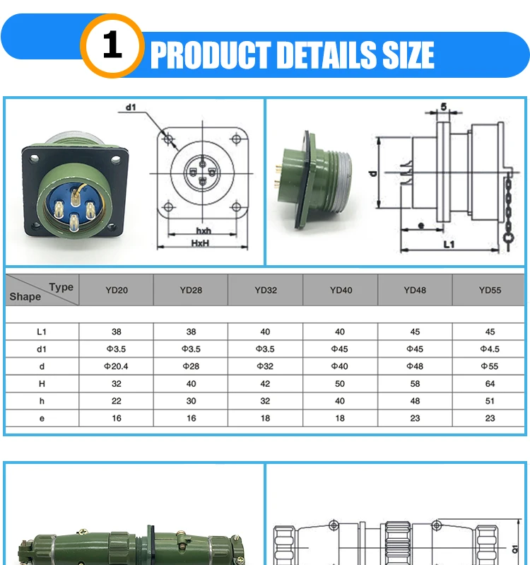 YD40 Aviation Cable Connectors - Reliable and Versatile