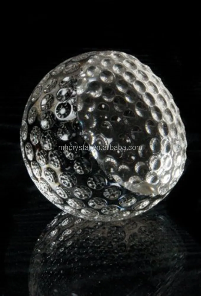 Crystal Golf Ball Paperweight with Slanted Cutting MH-Q0192| Alibaba.com