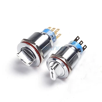 19mm 22mm Metal Rotary Push Button Brass 2-3 Position Selector Switch ...