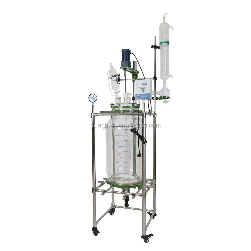 Yhchem Laboratory Bioreactor 50l 100 200 Liter Glass Reactor Price ...
