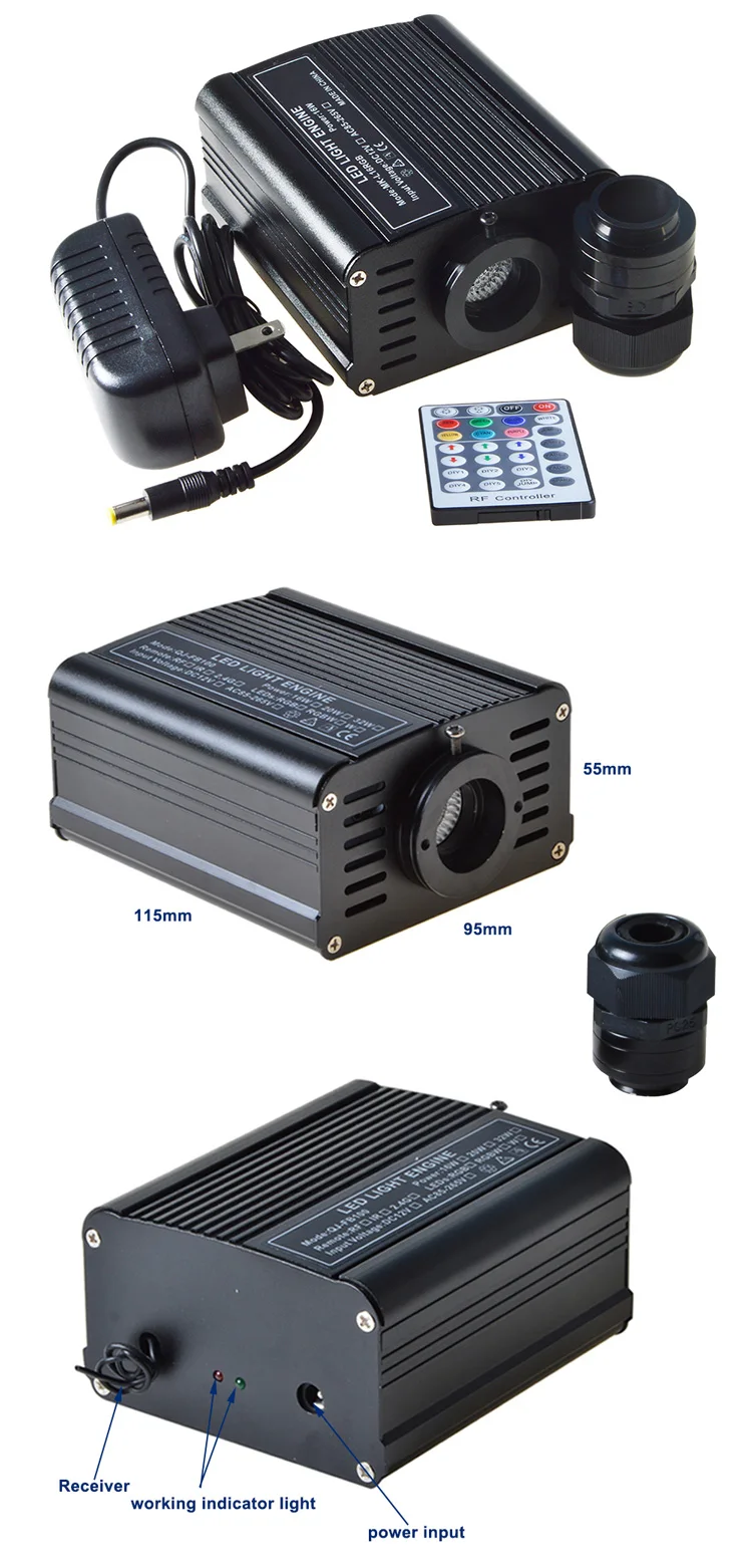 Stretch Ceiling Film Starry Effect Mini 16w Rgb Led Fibre Optic Light ...