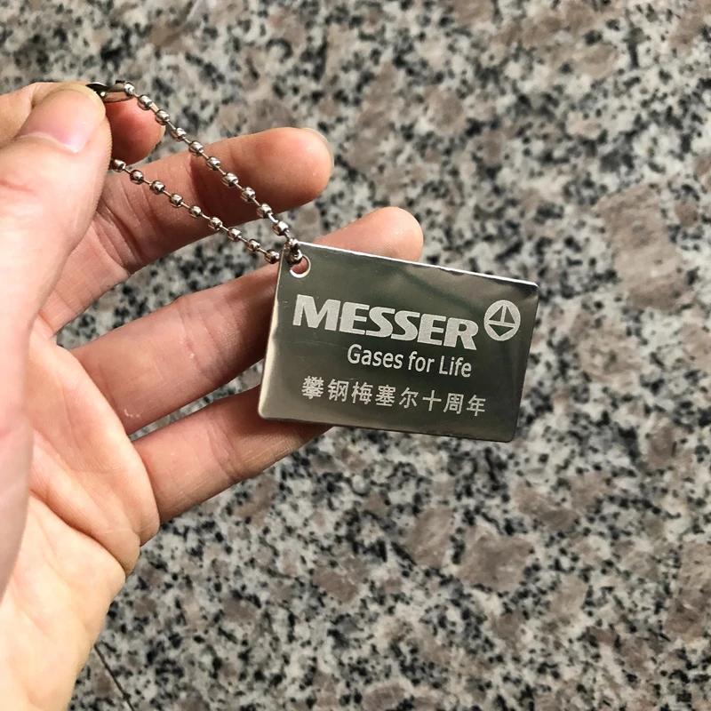 stainless steel etching tag metal nameplate with custom logo charm ...