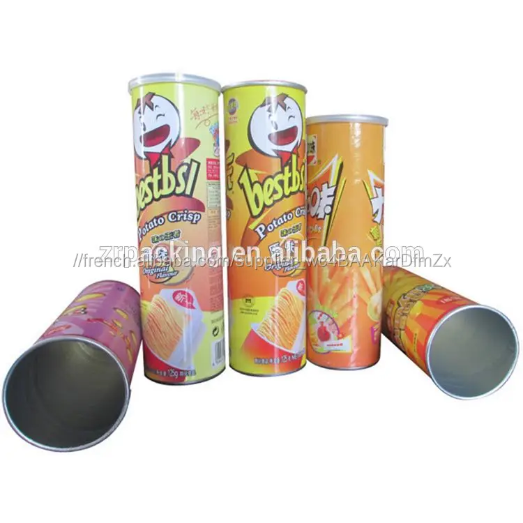 Croustilles pringles boîtes kraft tube avec bouchons en plastique ...