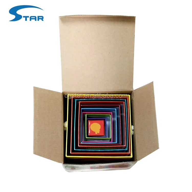 Custom Print Paper Cardboard 10 Stackable Learning Nesting Blocks ...